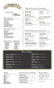 Menu – Edison Gastropub