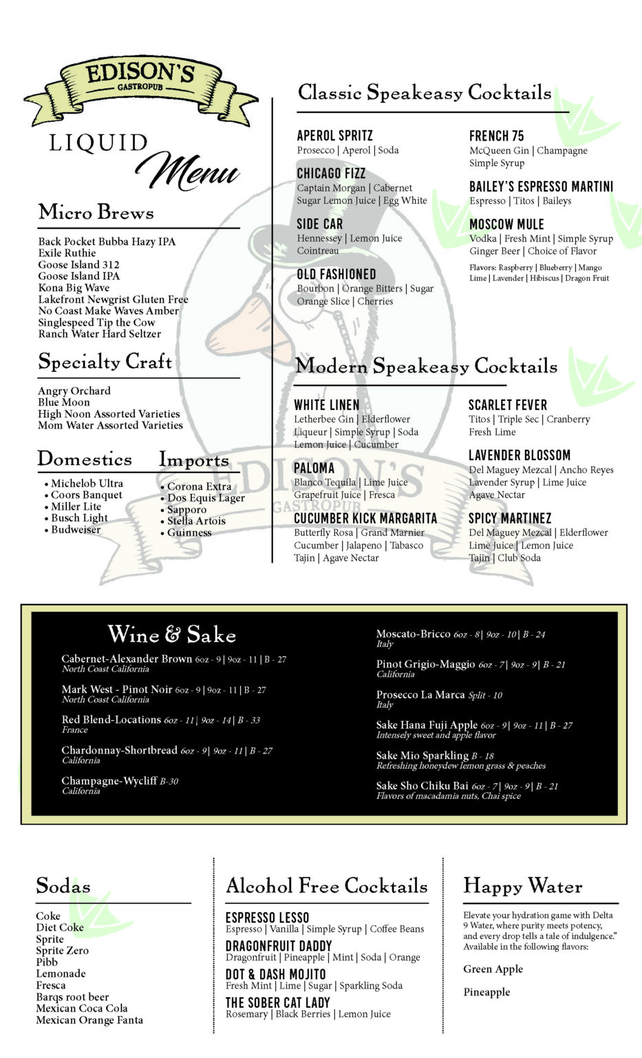 Menu – Edison Gastropub