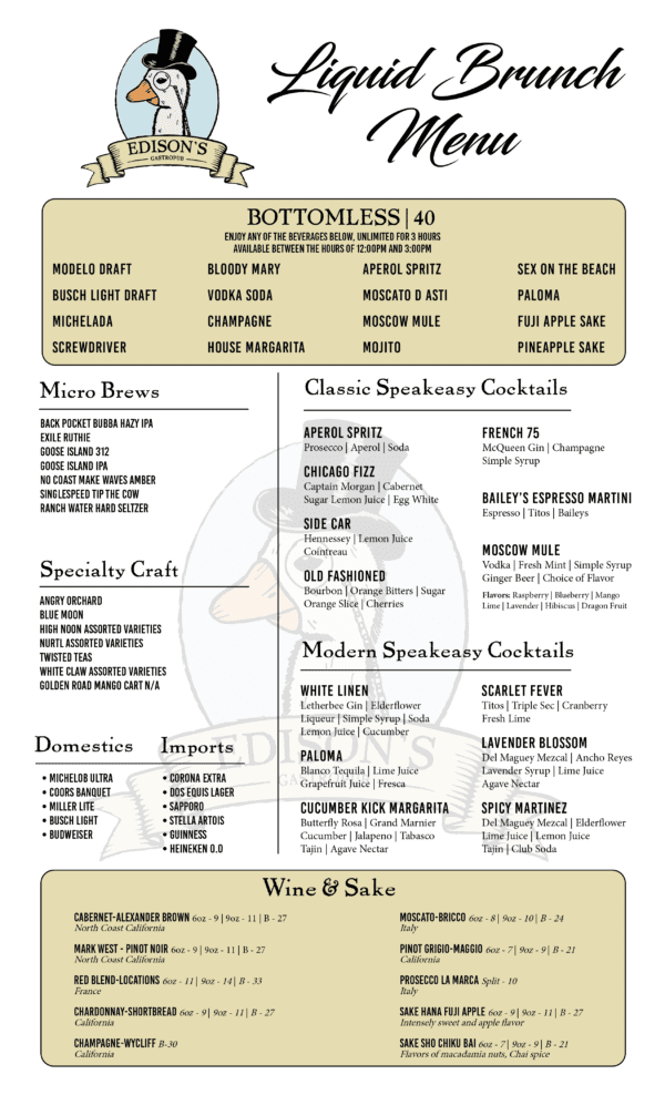 Brunch – Edison Gastropub